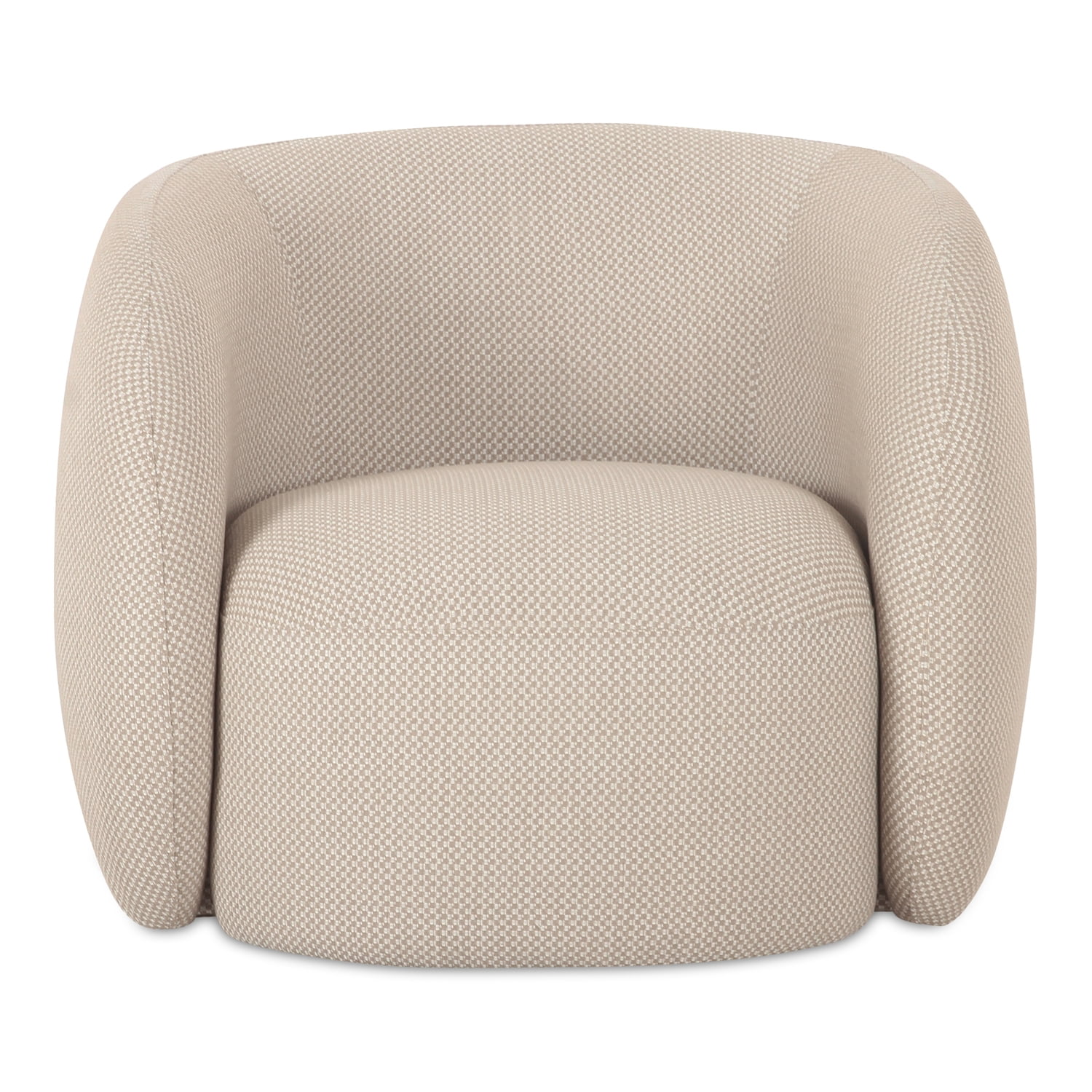 Moe's Home Collection Rae Outdoor Accent Chair Beige Check Fabric ...