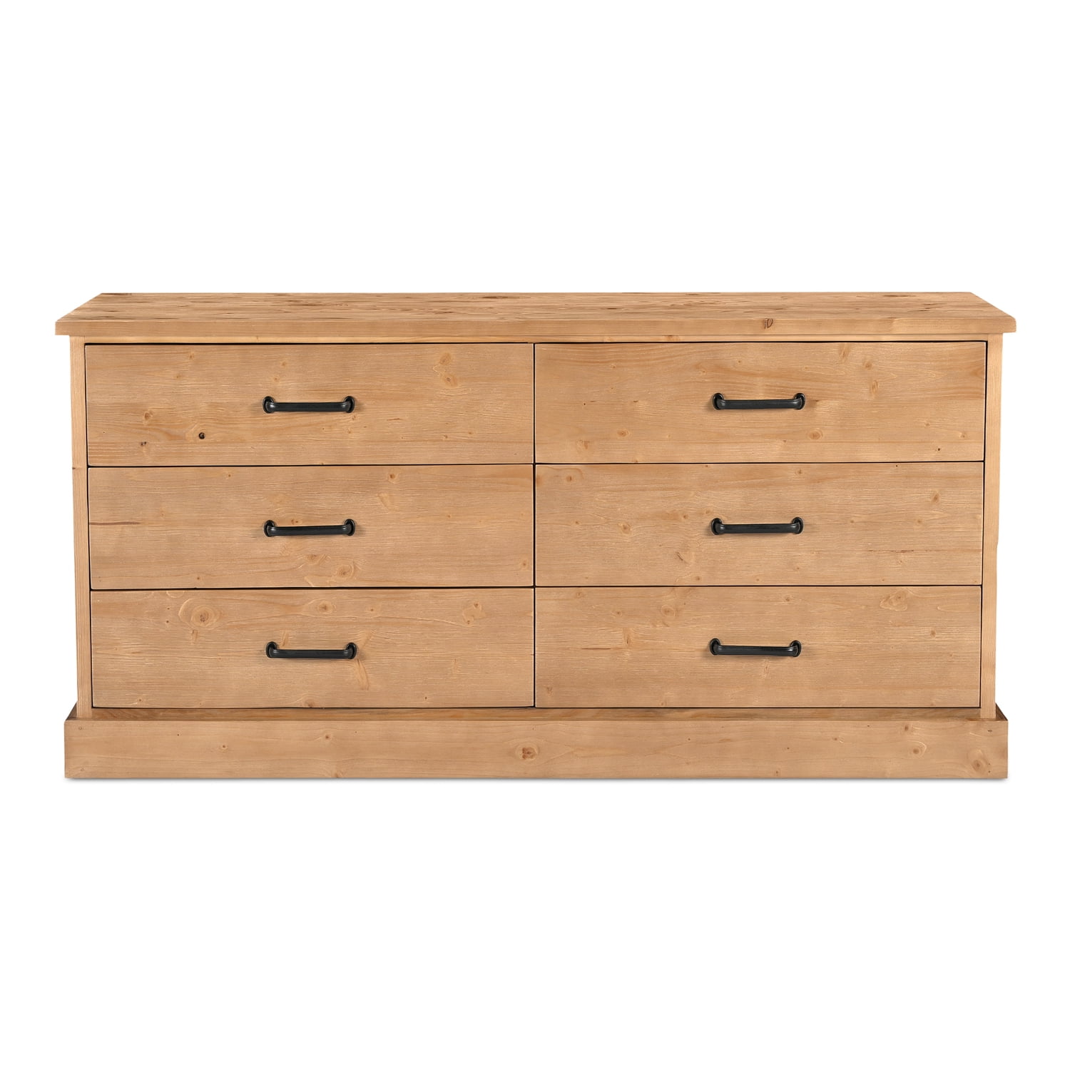 Moe's Home Collection Tade 6 Drawer Dresser Honey Pine - Walmart.com