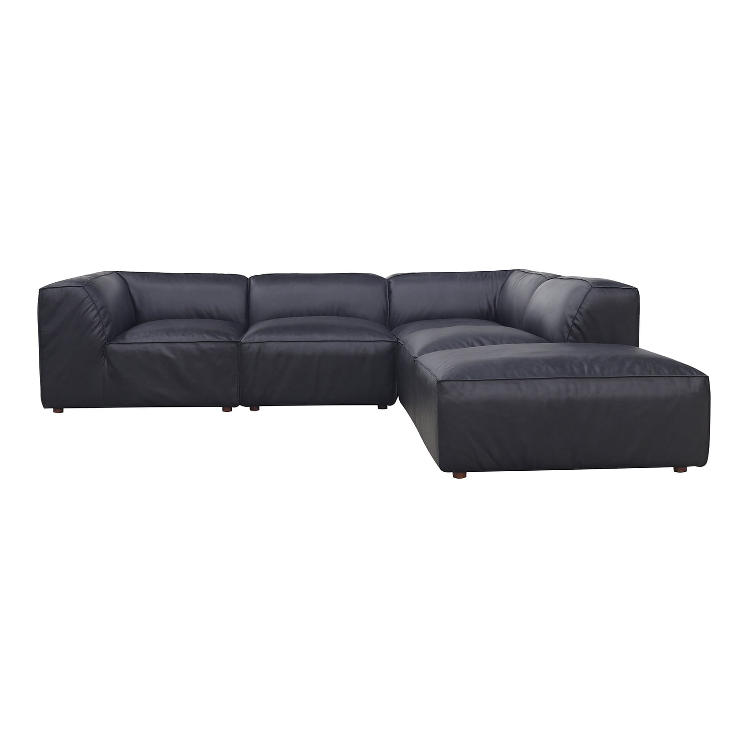 Moe's Home Form Classic L-Shaped Modular Sectional Vantage Black ...
