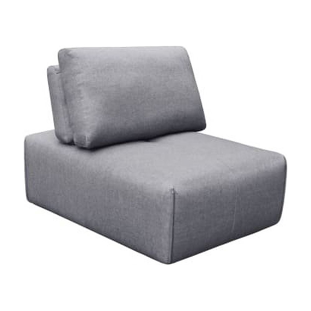 Moe's Home Nathaniel Upholstered Slipper Chair in Light Gray - Walmart.com