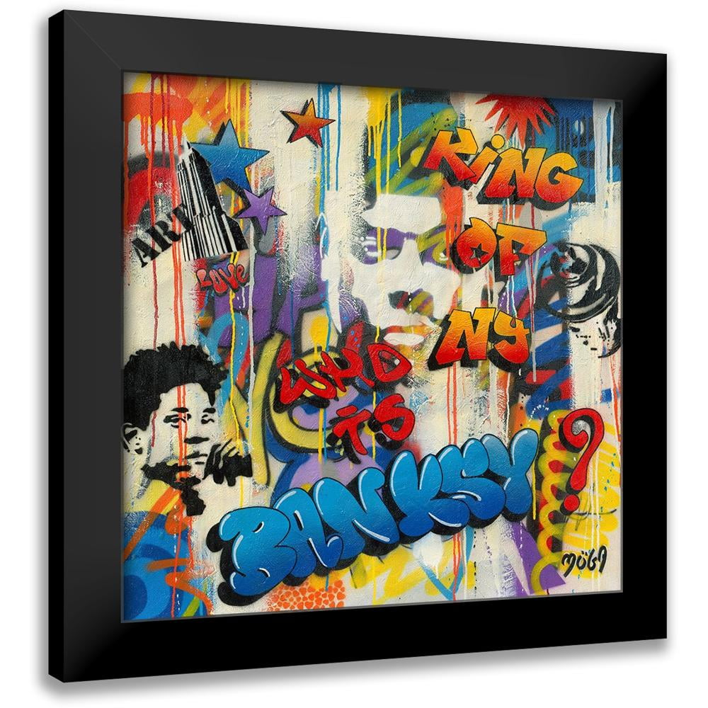 Moega 15x15 Black Modern Framed Museum Art Print Titled - WHO GRAFFITY ...