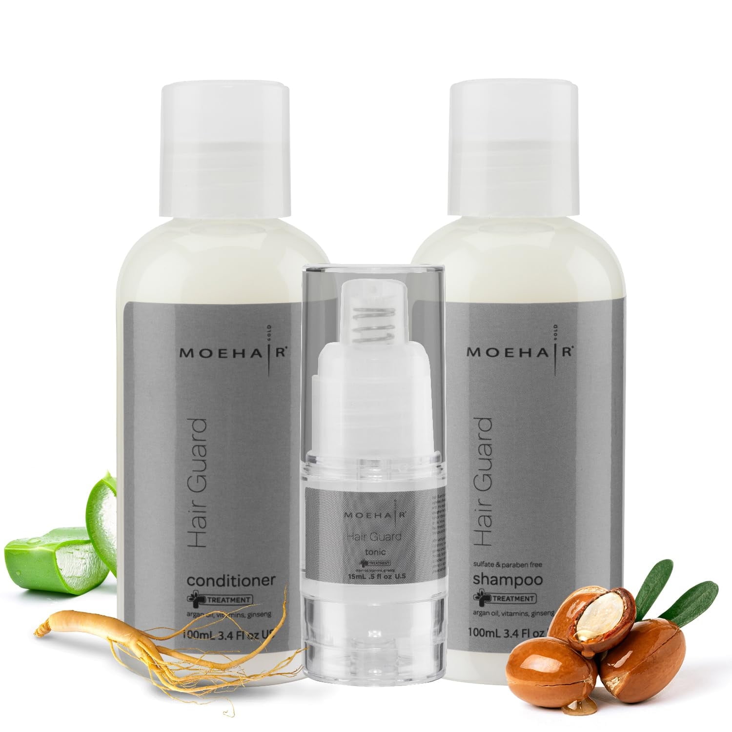 Moehair Trio Pack of Hair Guard shampoo (3.4 FL) , Hair Guard ...