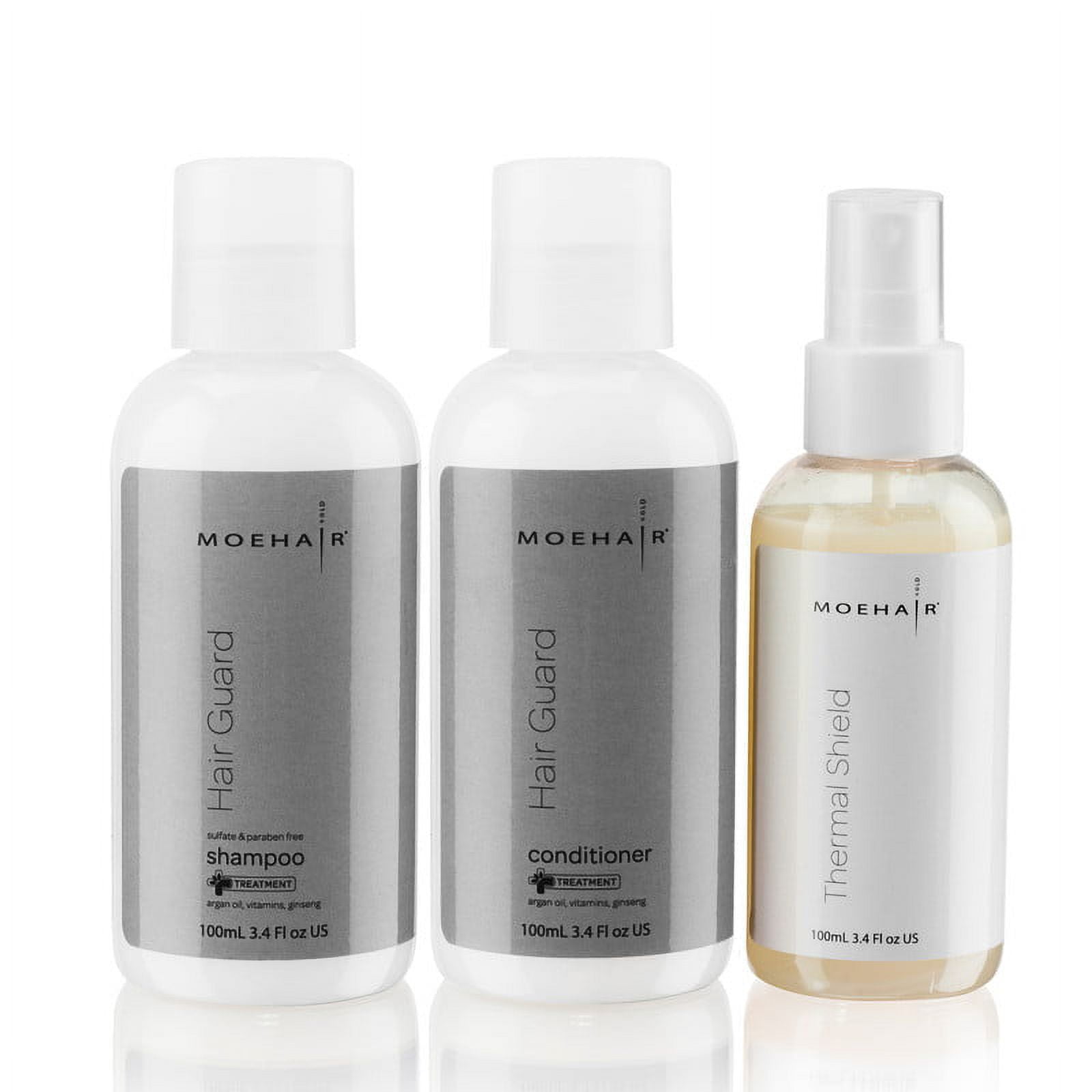 Moehair Trio Pack of Hair Guard shampoo (3.4FL), Hair Guard conditioner ...