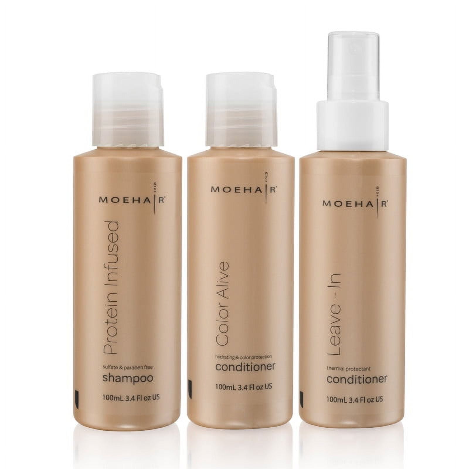 Moehair Trio Pack of Protein Infused Shampoo(3.4 Fl Oz), Color alive ...