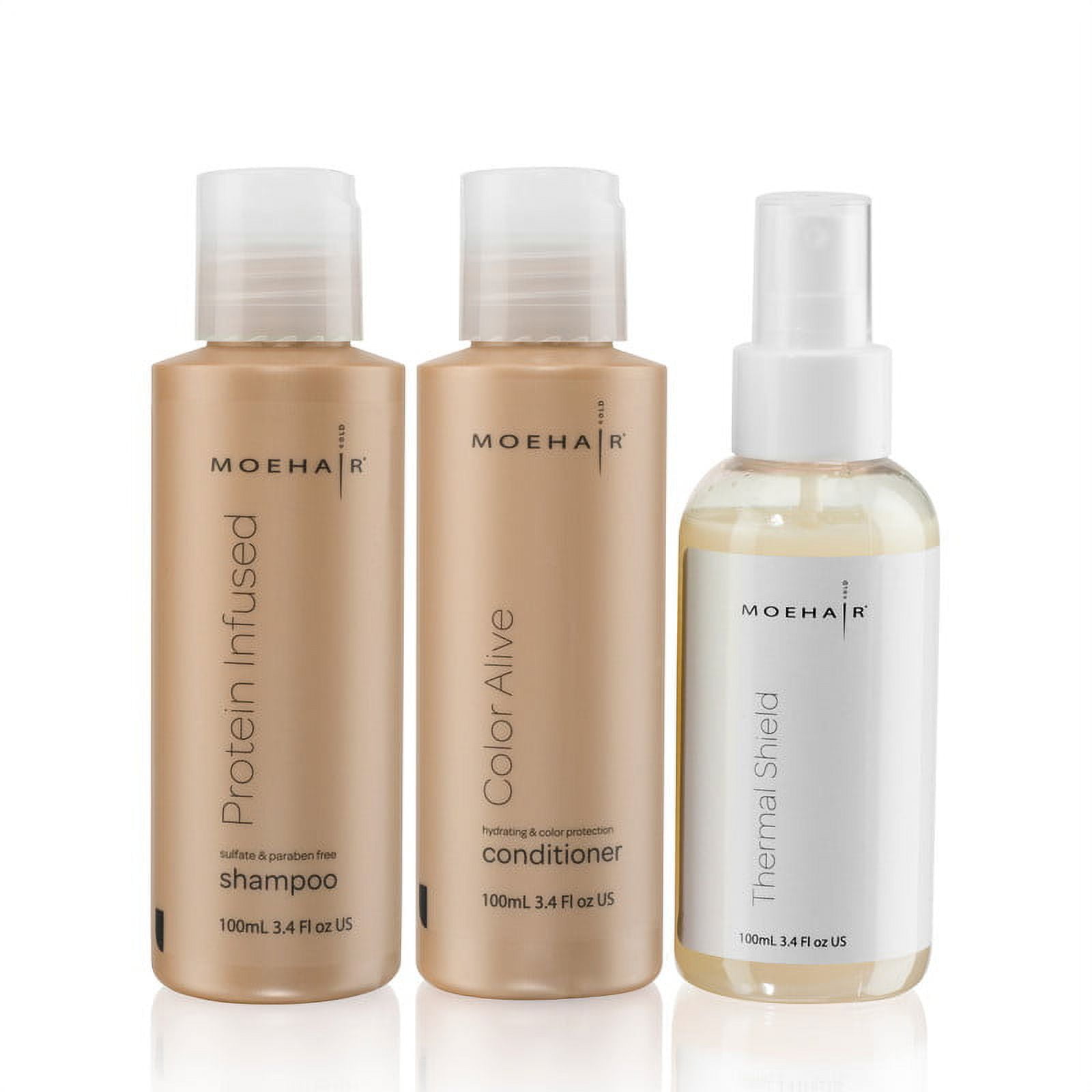 Moehair Trio Pack of Protein Infused Shampoo(3.4 Fl Oz), Color alive ...