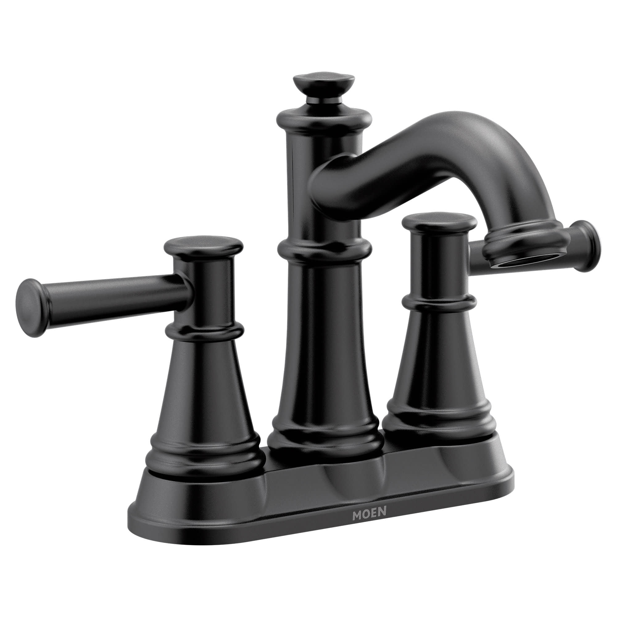 Moen 6401 Belfield 1.2 GPM Centerset Bathroom Faucet - Black - Walmart.com