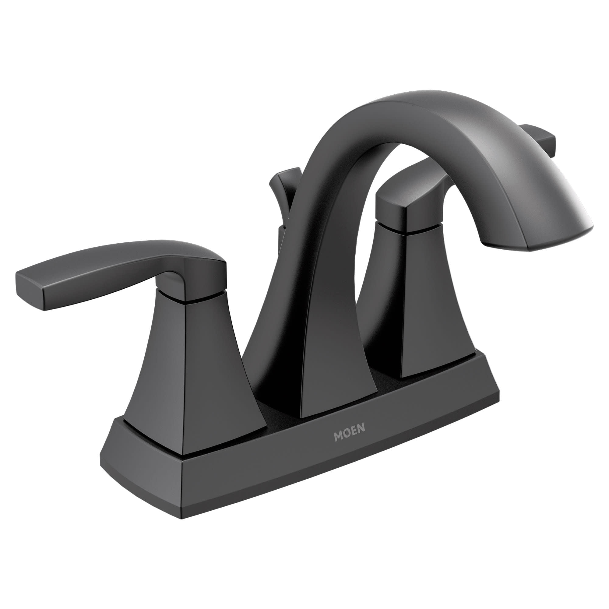Moen 6901BL Voss Two-Handle Centerset Bathroom Faucet Matte Black ...