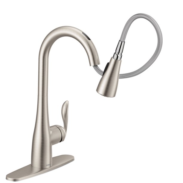 Moen 7594Evsrs Spot Resist Stainless One-Handle Pulldown Kitchen Faucet ...