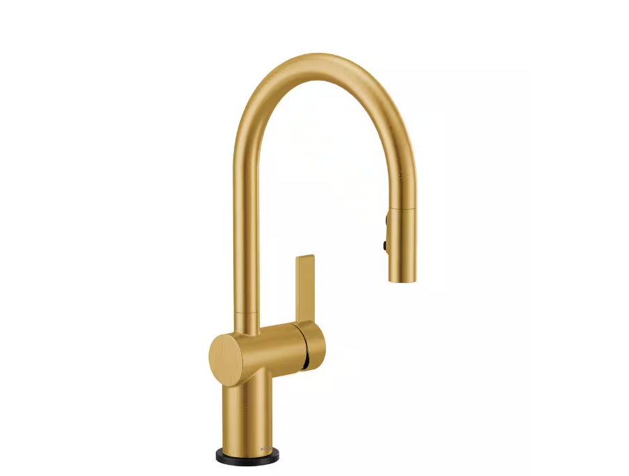 Moen 7622 Cia 1.5 GPM Single Hole Pull Down Kitchen Faucet - Gold ...