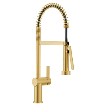 Moen S665Bg Brushed Gold One-Handle Kitchen Faucet - Walmart.com