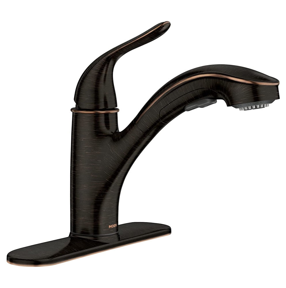 Moen Brecklyn Single-Handle Pull-Out Kitchen Faucet, Power Clean ...