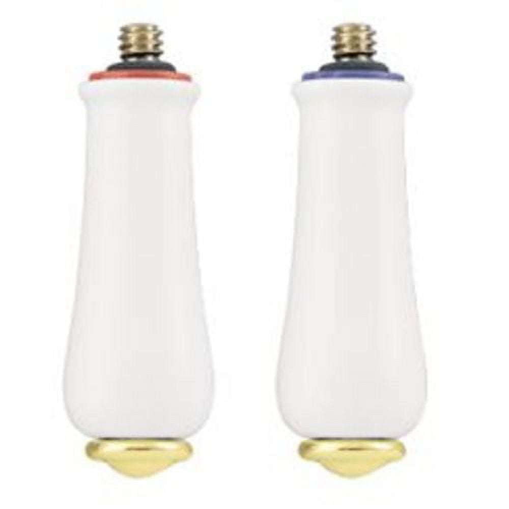 Moen 97560 Porcelain/Polished Brass Replacement Handle Knob Insert ...
