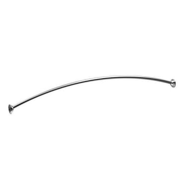 Premier Neverrust Adjustable Curved Shower Rod, Exposed Mount, 44-72 In ...
