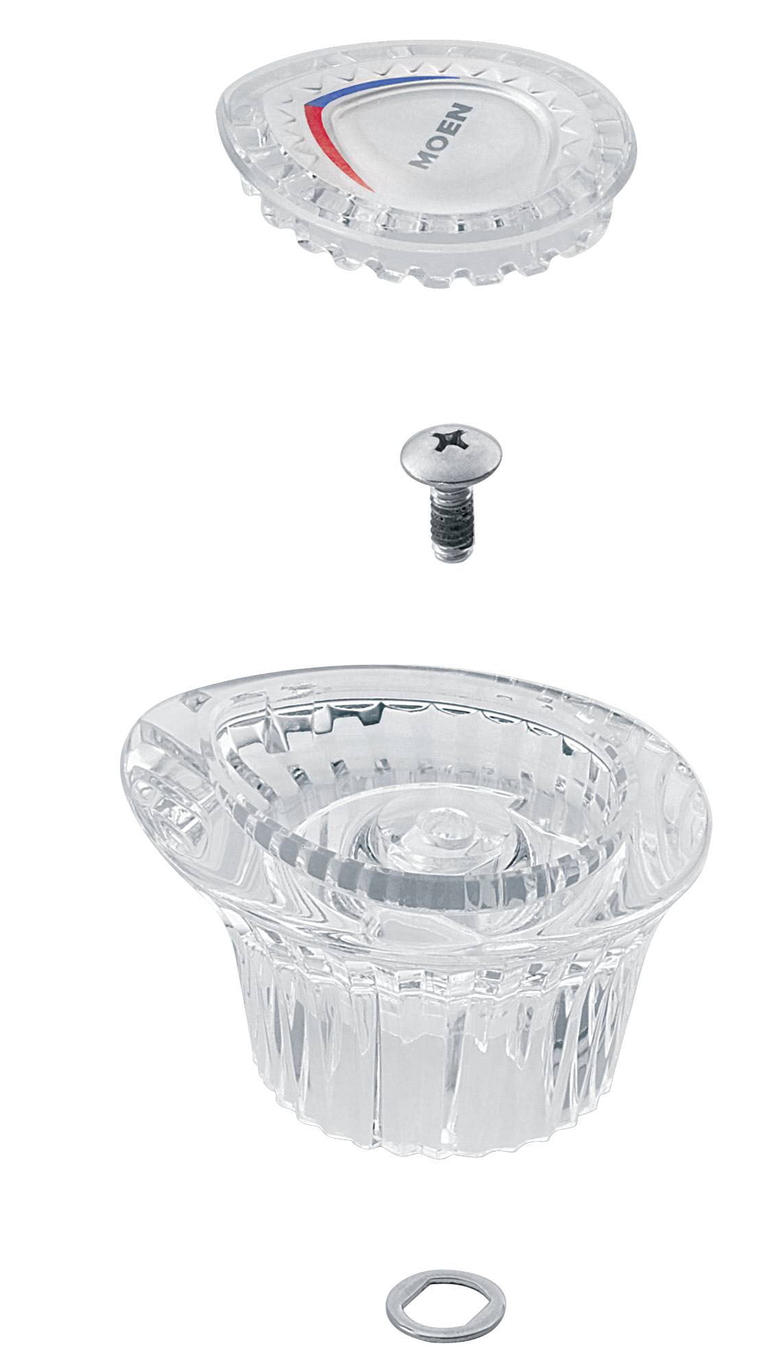 Moen Chateau Tear Drop Clear Plastic Replacement Handle Kit for Single ...