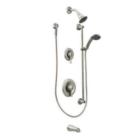 Moen Classic Brushed Nickel Posi-Temp(R) Transfer All-Metal Trim Kits - Walmart.com