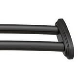 Moen DN2141BL Matte black adjustable curved shower rod - Walmart.com