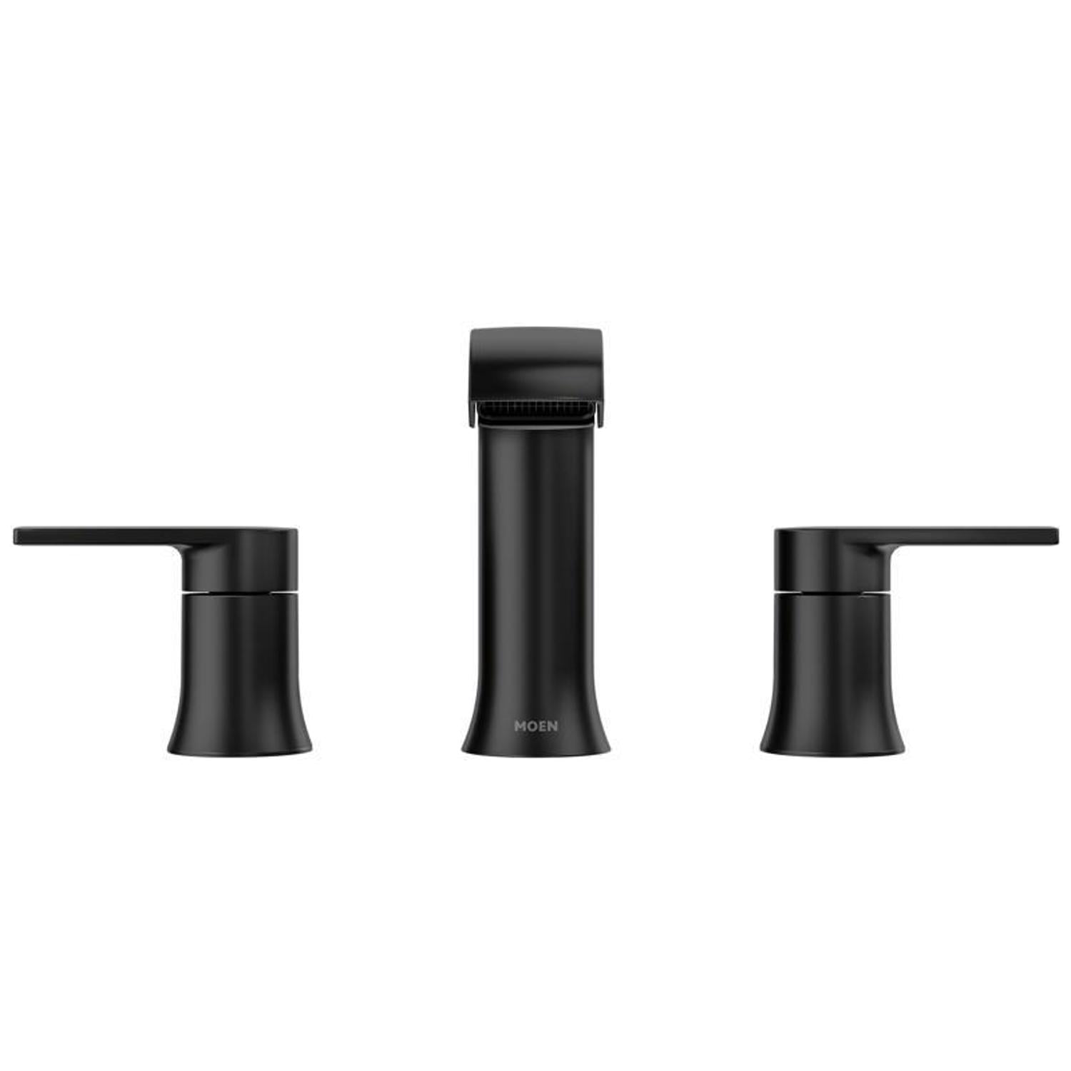 Moen Genta Matte Black Bathroom Faucet, 8-16 in. Adjustable ...