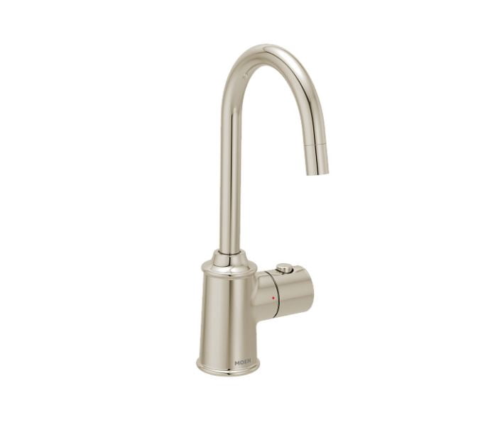 Moen IH7600NL Sip Traditional Polished nickel one-handle high arc ...