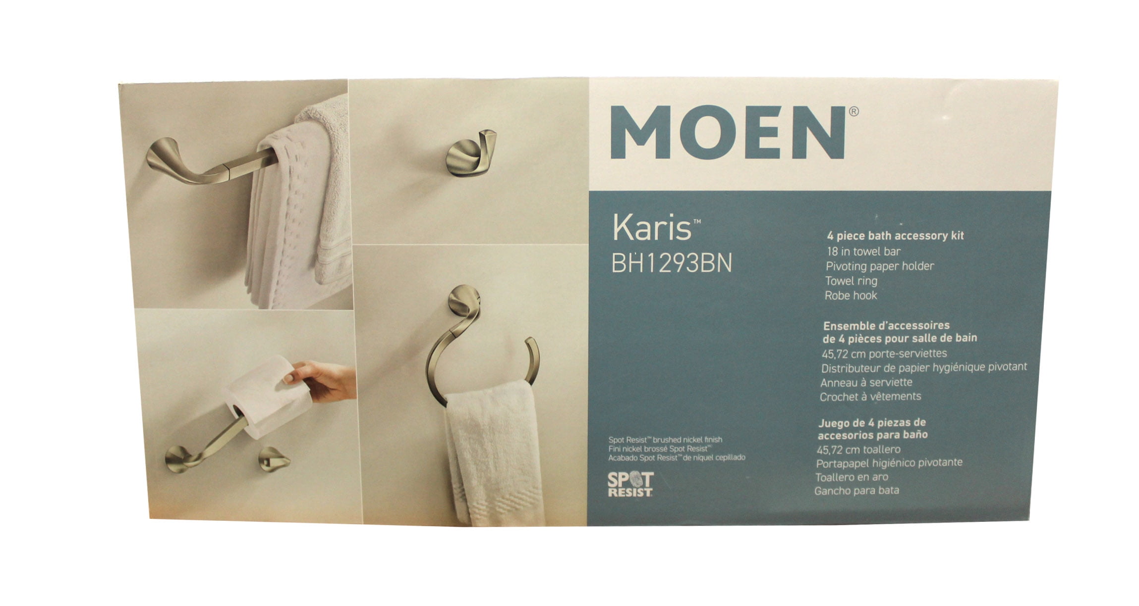 Moen Karis BH1293BN 4 Piece Bath Accessory Set - Walmart.com