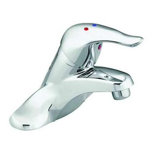 Moen Lever Handle 4" Mount, 3 Hole Low Arc Bathroom Faucet, Chrome ...