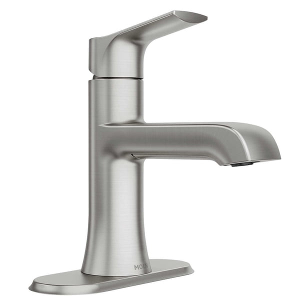 Moen Liso Spot Resist Brushed Nickel One Handle Bathroom Faucet ...