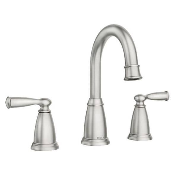 Moen Moen Spot Resist Brushed Nickel Banbury Two-Handle Widespread Hi ...