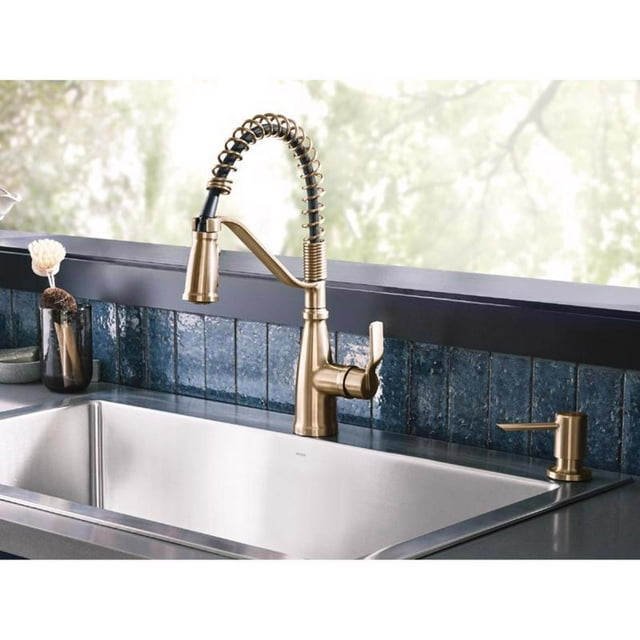 Moen Nolia One Handle Bronzed Gold Pull-Down Kitchen Faucet - Walmart.com