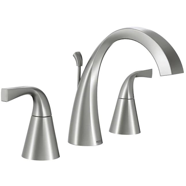 Moen Oxby Widespread Bathroom Faucet WS84661SRN Brushed Nickel Spot Resist - Walmart.com