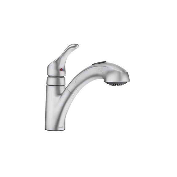 Moen Spot Resist Stainless One-Handle Pulldown Kitchen Faucet - Walmart.com