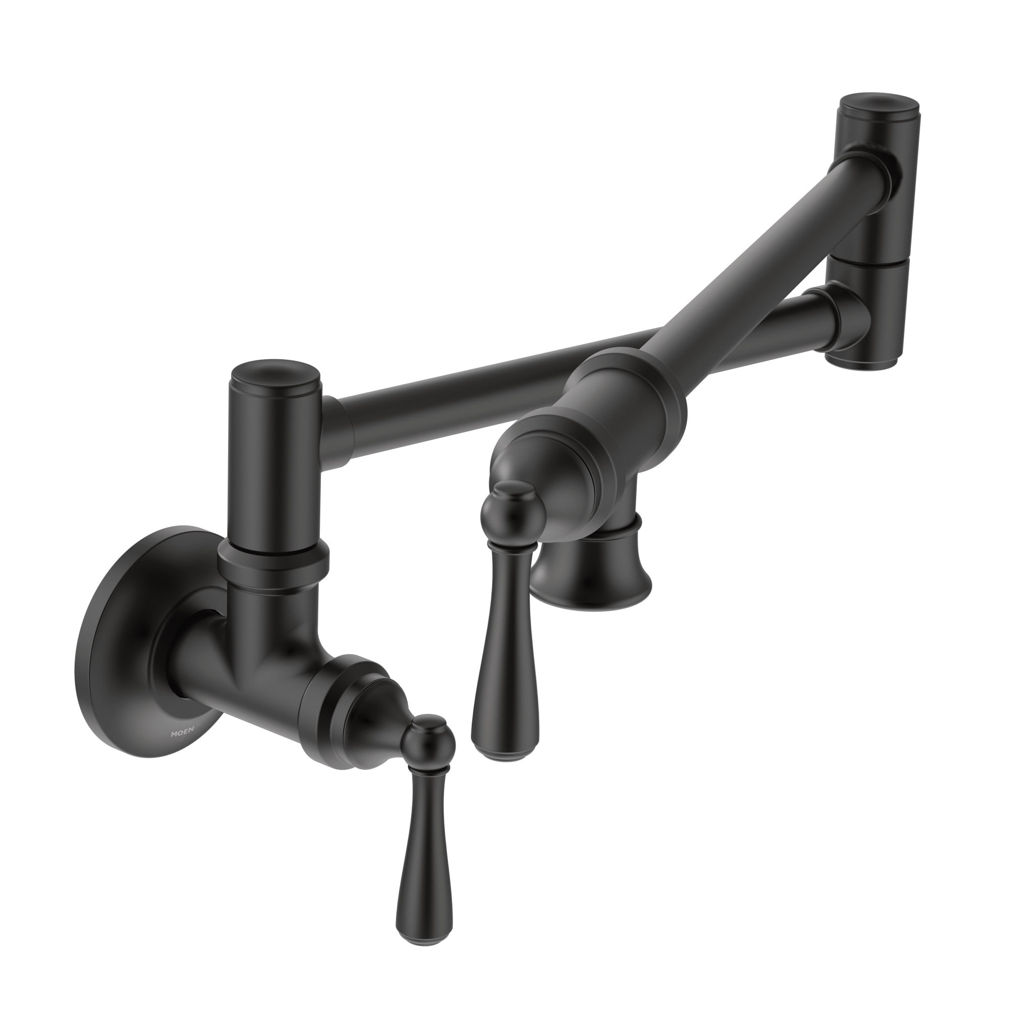 Moen S664 Traditional Pot Filler Double Handle Wall Mount Kitchen Pot ...