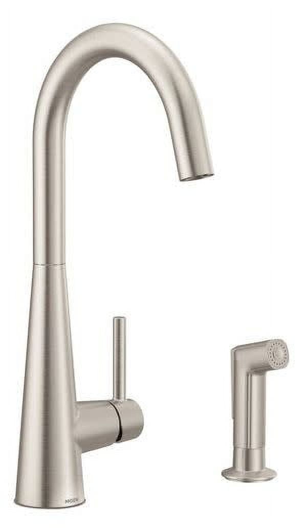 Moen 7870 Sleek Single Handle Kitchen Faucet with Sidespray - Spot ...