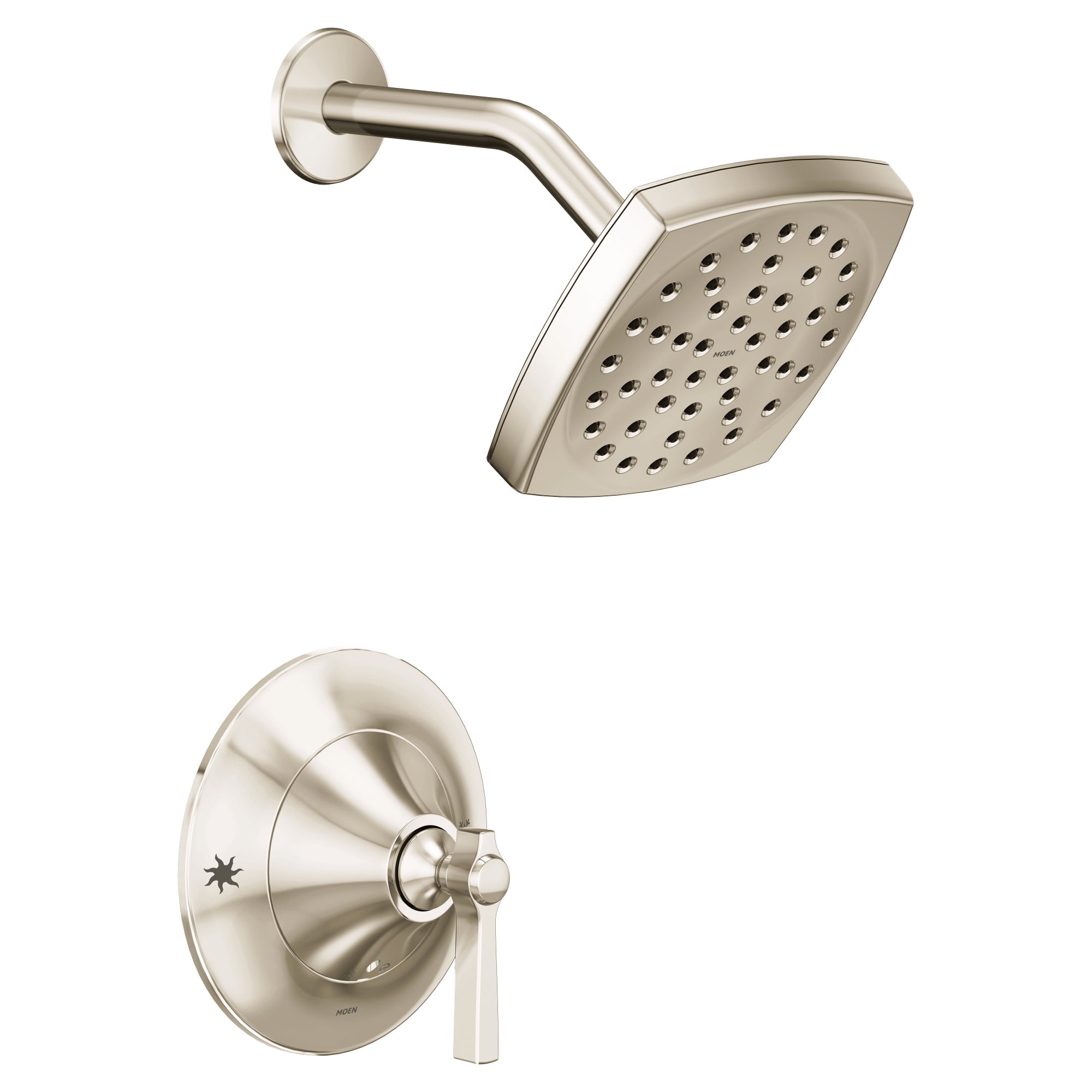 Moen TS2912EPNL Flara Posi-Temp Pressure Balancing Eco-Performance Shower Trim Kit, Valve ...
