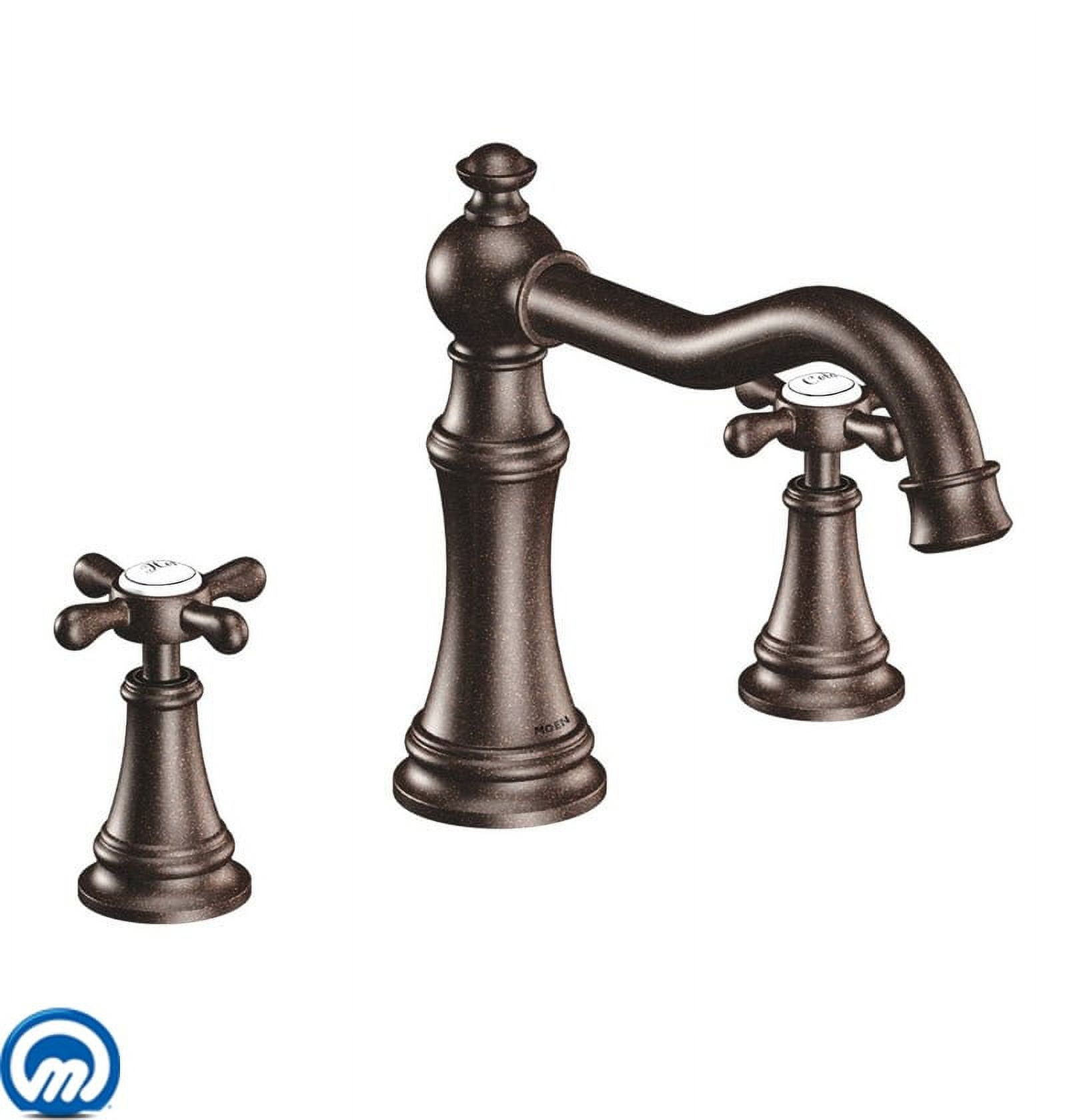 Moen Ts22101 Weymouth Deck Mounted Roman Tub Filler Trim (Less Valve ...