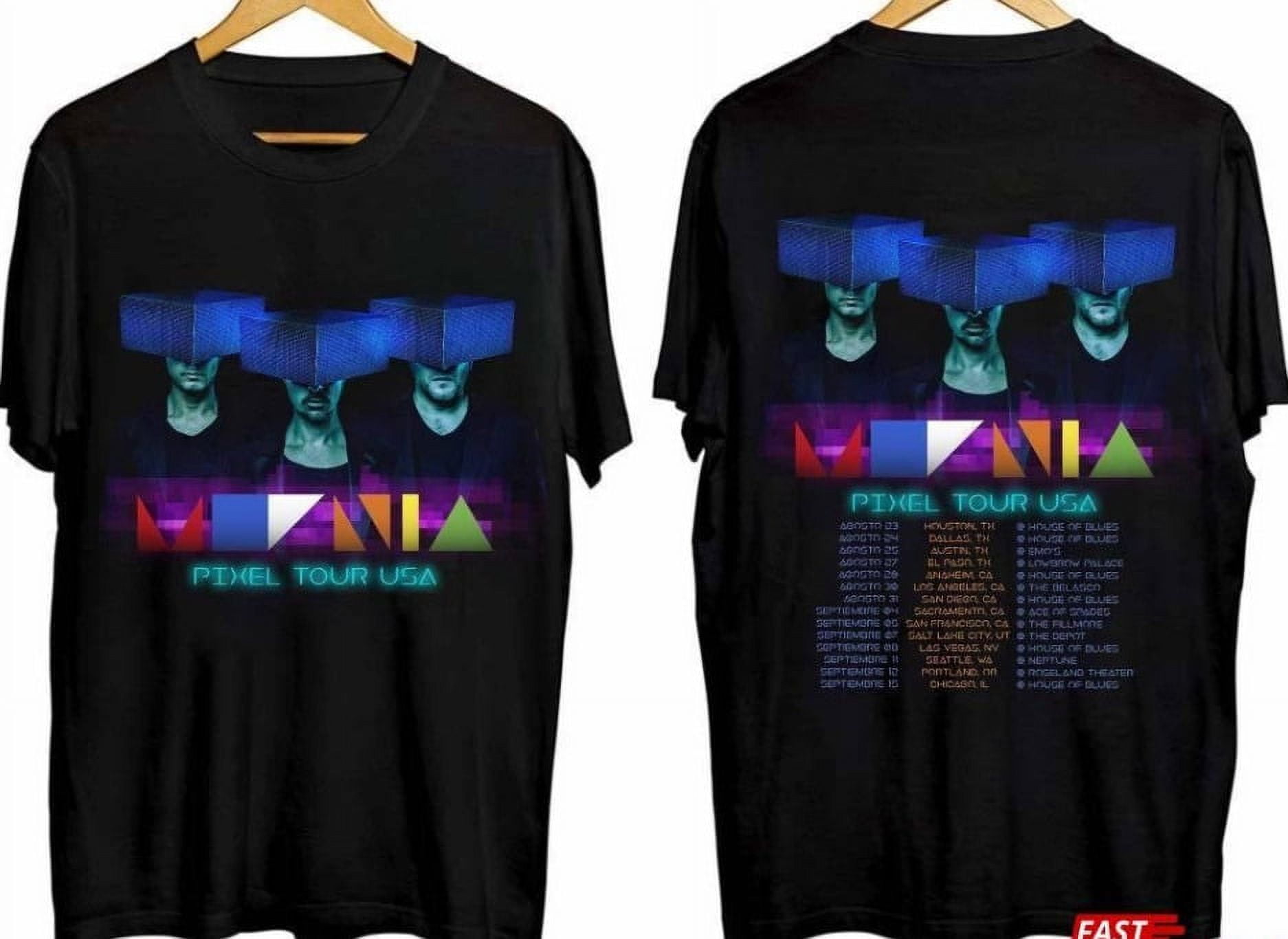Moenia Pixel Tour Usa 2024 Shirt Band Fan tshirt - Walmart.com
