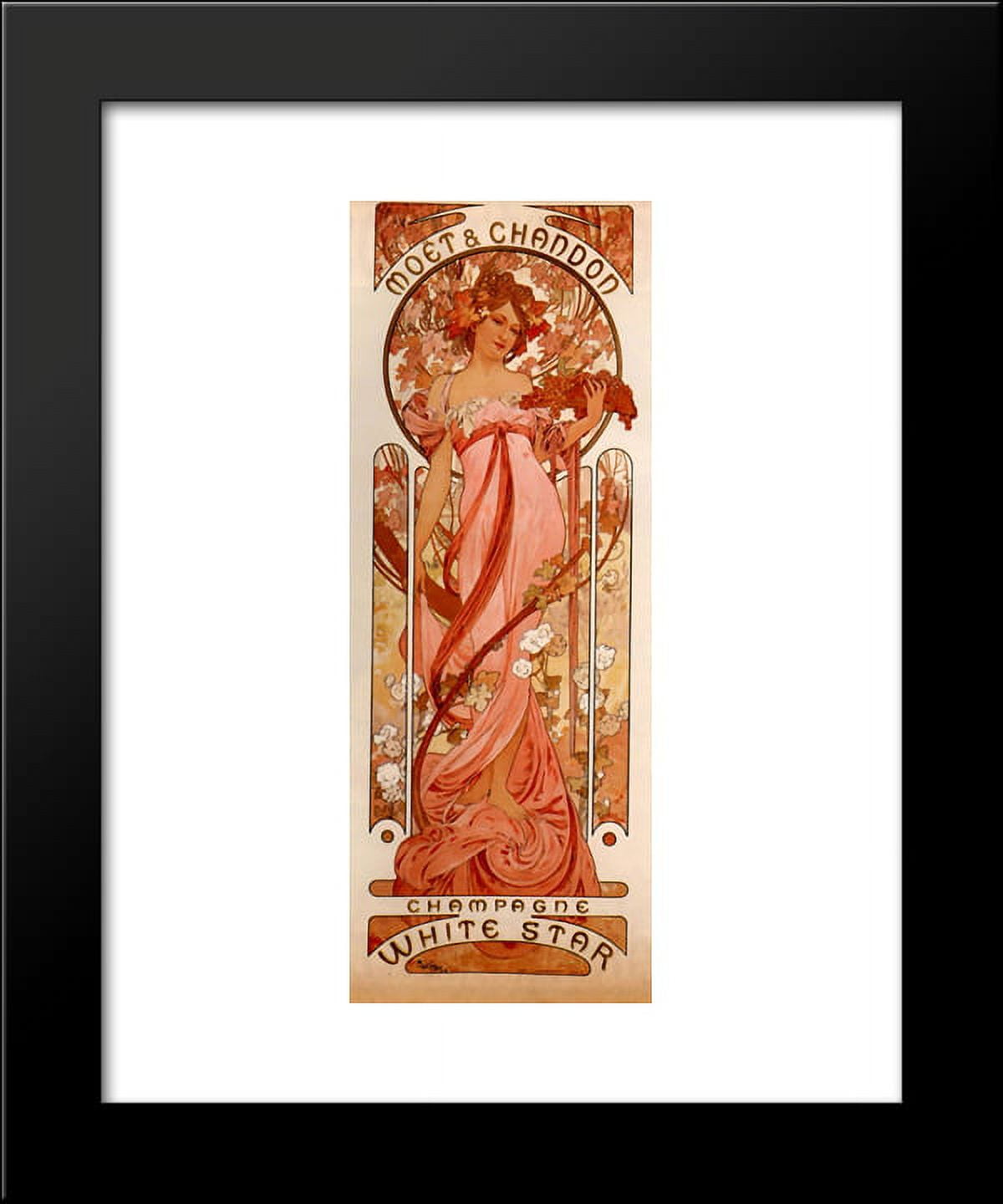 Moet and Chandon White Star 20x24 Framed Art Print by Mucha, Alphonse ...
