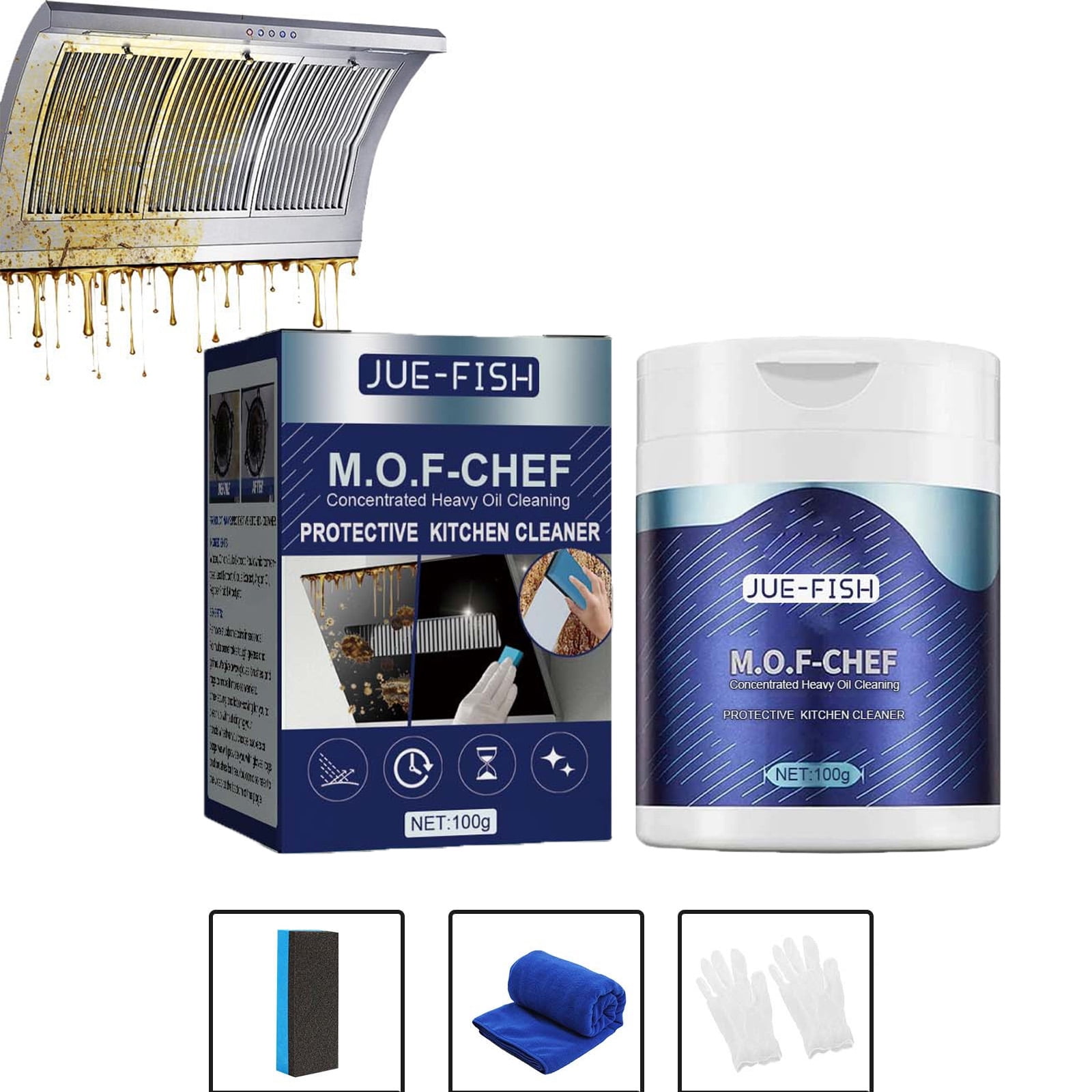 Mof Chef Cleaner Powder, Protective Kitchen Cleaner, Heavy Kitchen Duty ...