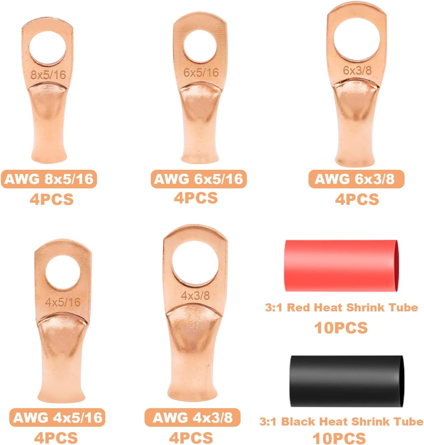 Mofeez Hammer Lug Crimper Tool for 8 AWG - 0000 AWG Battery and Welding Cables with 20pcs ...