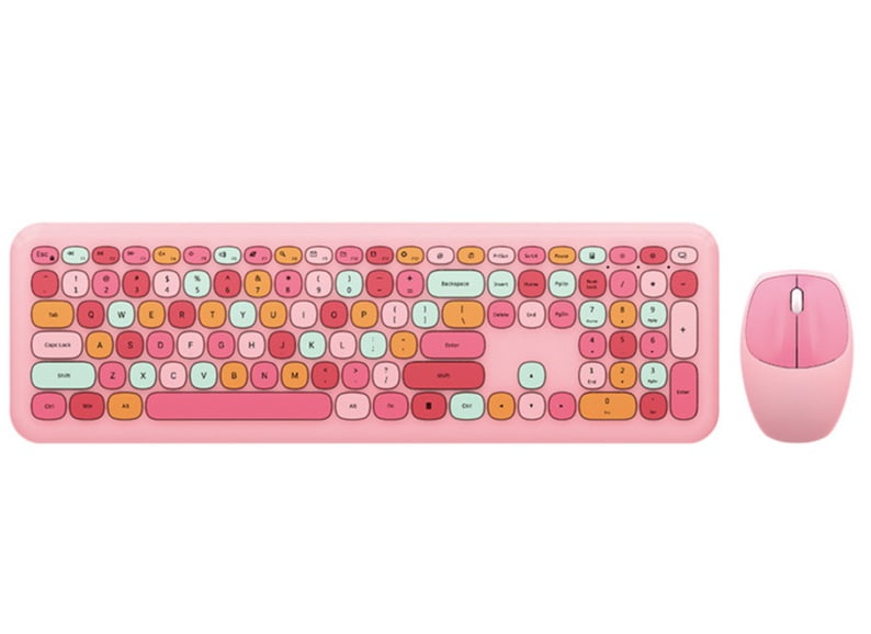 Mofii 666 Keyboard Mouse Combo Wireless 2.4G Mixed Color 110 Key ...