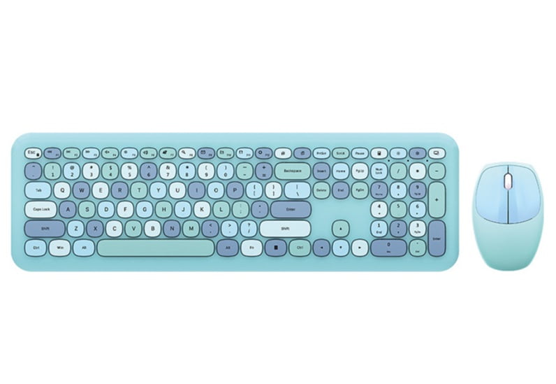 Mofii 666 Keyboard Mouse Combo Wireless 2.4G Mixed Color 110 Key ...