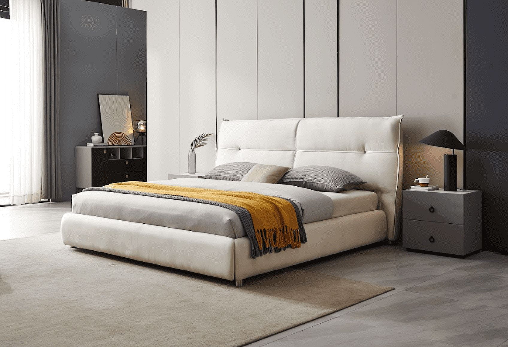 Mofit Home, Enzo Leather Modern Platform Bed - Luxurious Bedroom ...