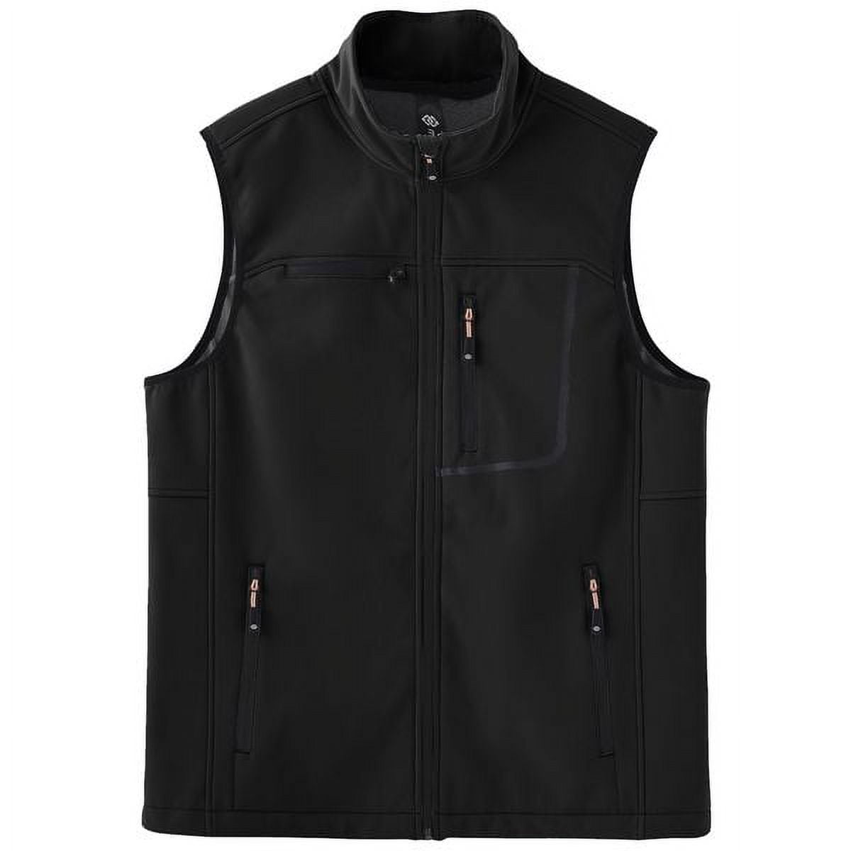 Mofiz Men's Vest Outerwear Full Zip Windproof Sleeveless Hiking Golf Jacket Black M-2XL ...
