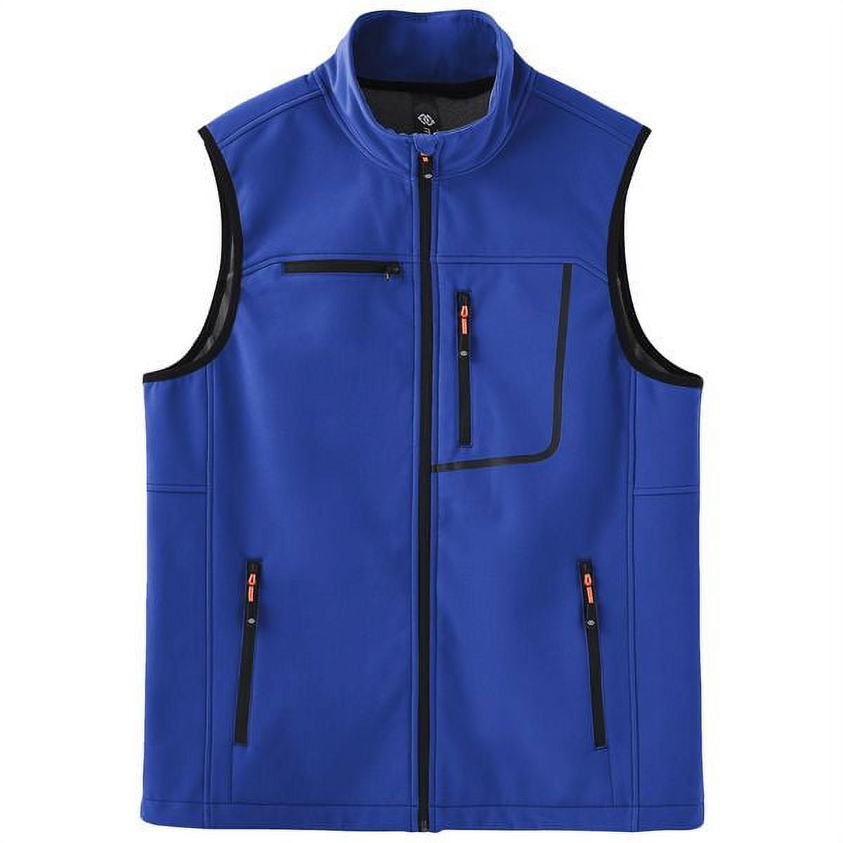 Mofiz Men's Vest Outerwear Full Zip Windproof Sleeveless Hiking Golf Jacket Drak blue M-2XL ...
