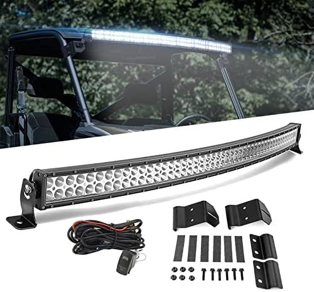 Mofun 50'' 288W Curved LED Light Bar Wiring Kit with Mounting Brackets ...
