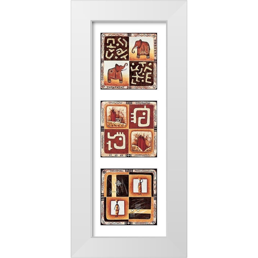 Moga 14x32 White Modern Wood Framed Museum Art Print Titled ...