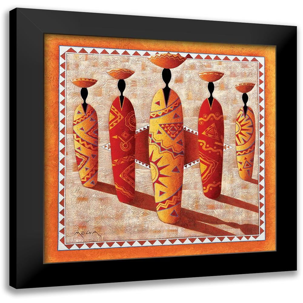 Moga 15x15 Black Modern Framed Museum Art Print Titled - Ethnic Graphic I - Walmart.com