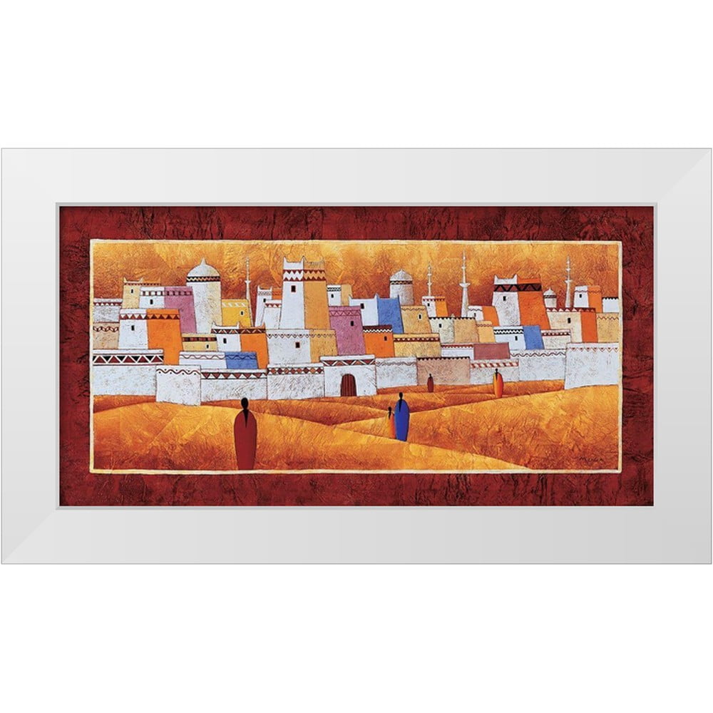 Moga 18x11 White Modern Wood Framed Museum Art Print Titled - Cite du ...