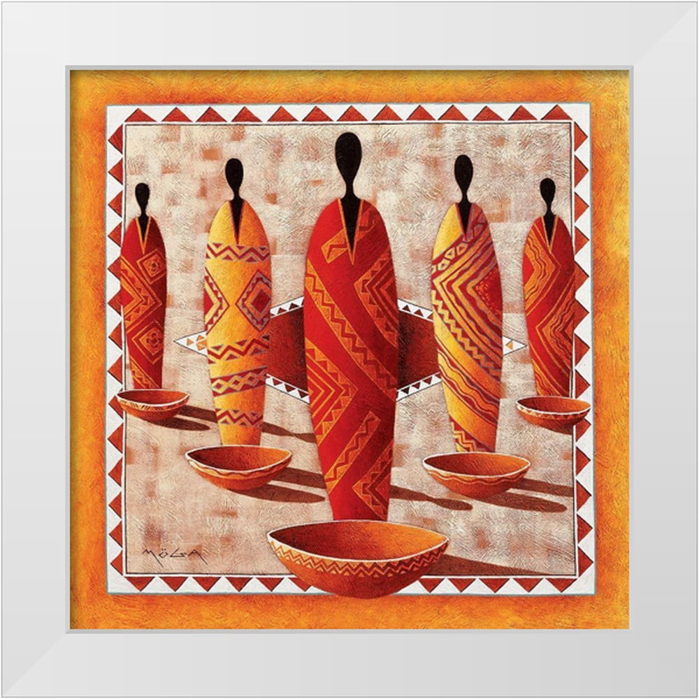 Moga 20x20 White Modern Wood Framed Museum Art Print Titled - Ethnic ...