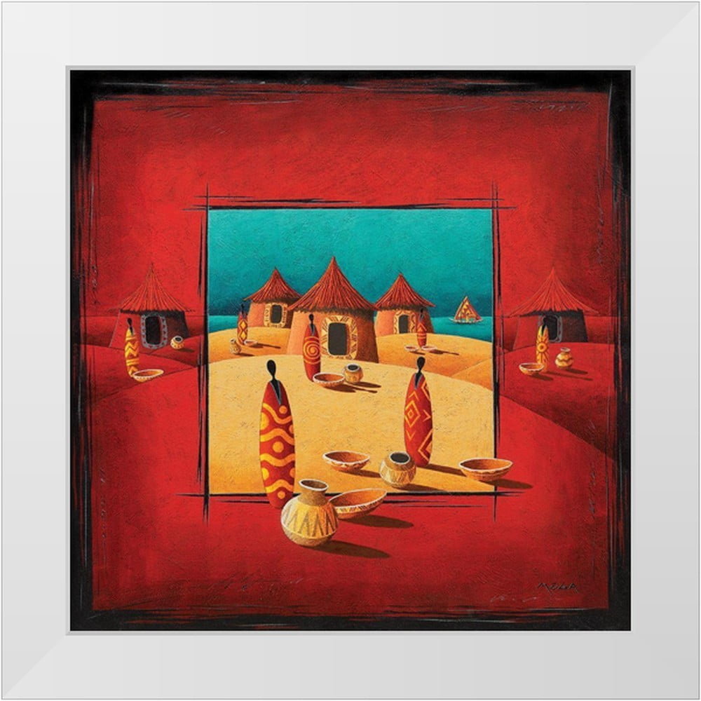 Moga 20x20 White Modern Wood Framed Museum Art Print Titled - Serenite ...