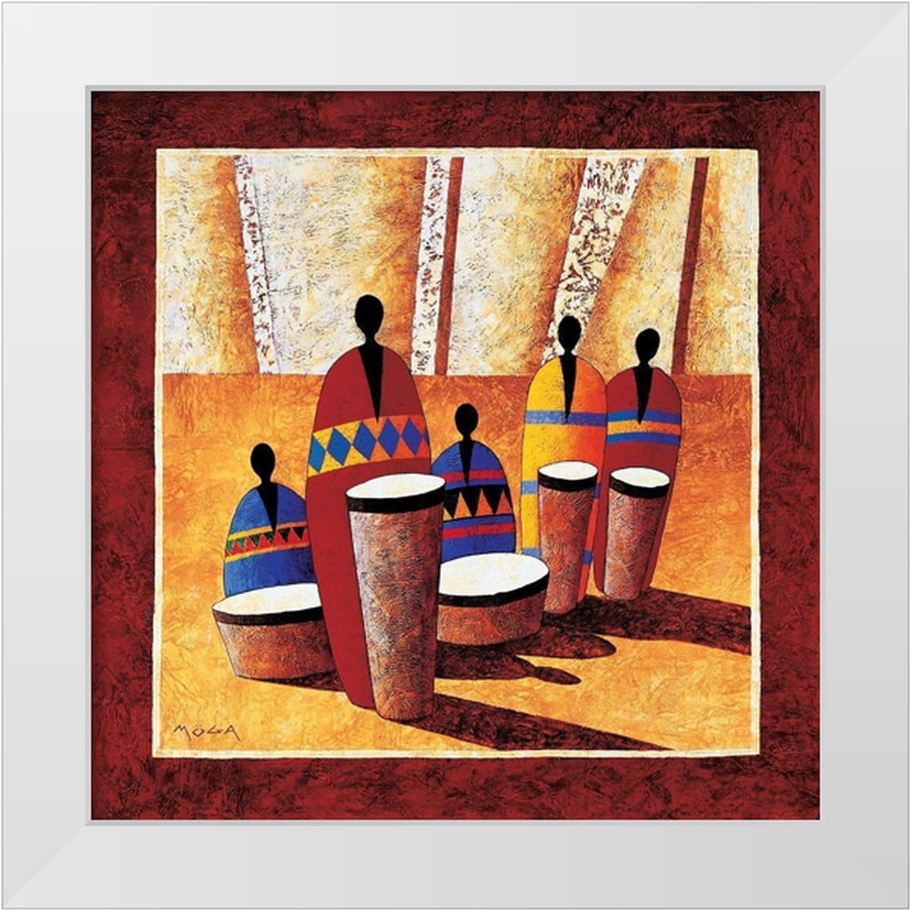Moga 26x26 White Modern Wood Framed Museum Art Print - Les ...