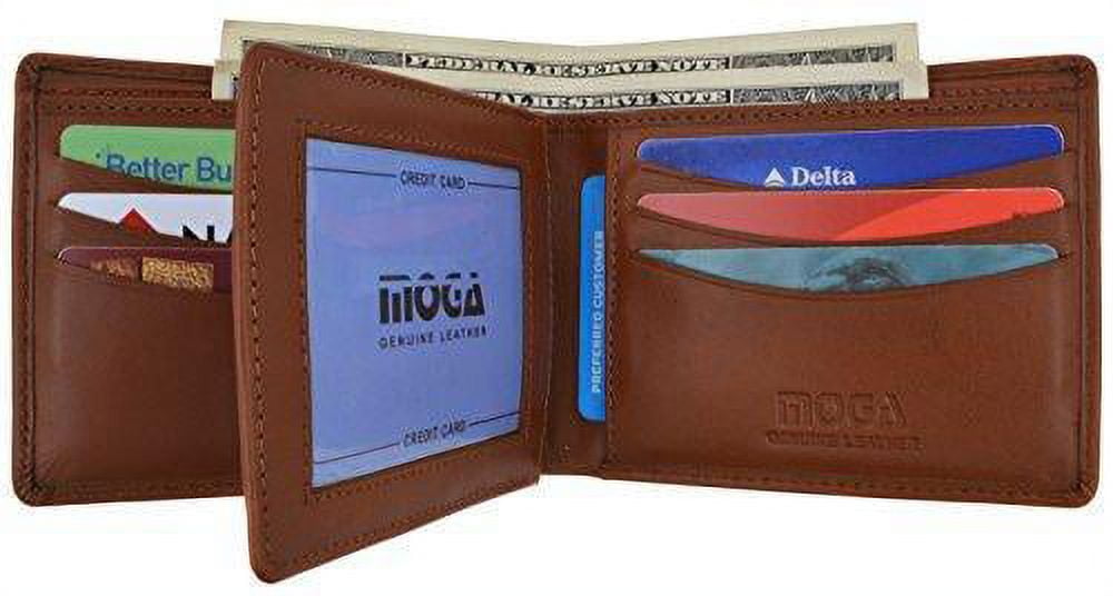 Moga Premium Genuine Leather Deluxe Compact Multi Card Case ID Holder ...